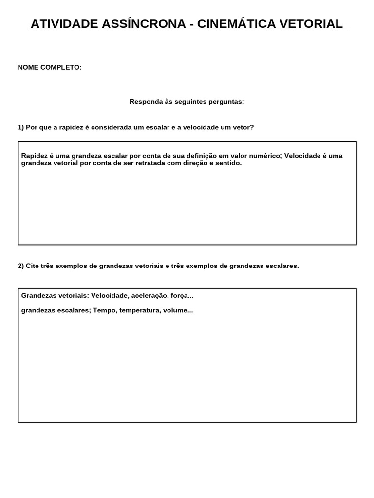 Andrei Cezar Dos Santos - Atividade Assíncrona - Vetores | PDF