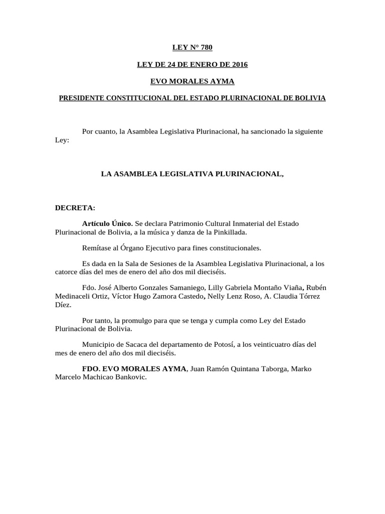 LEY N° 780 | PDF