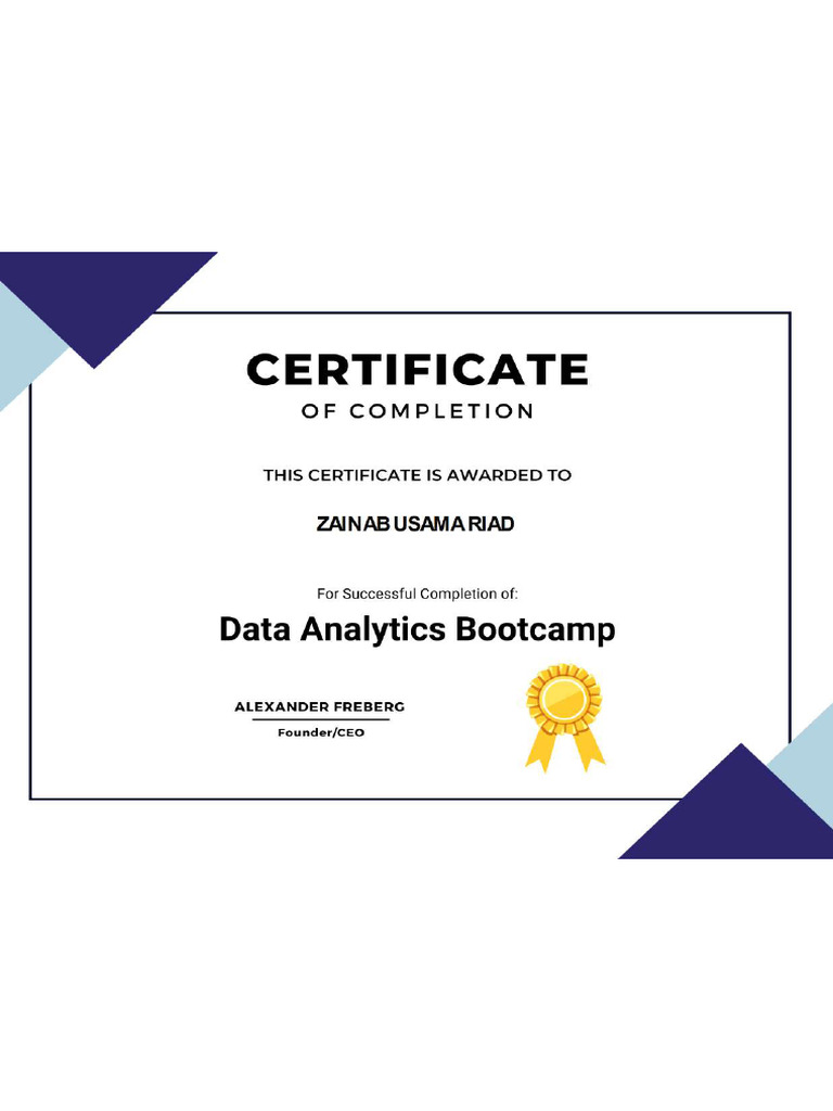 Alex the Analyst Certificate | PDF