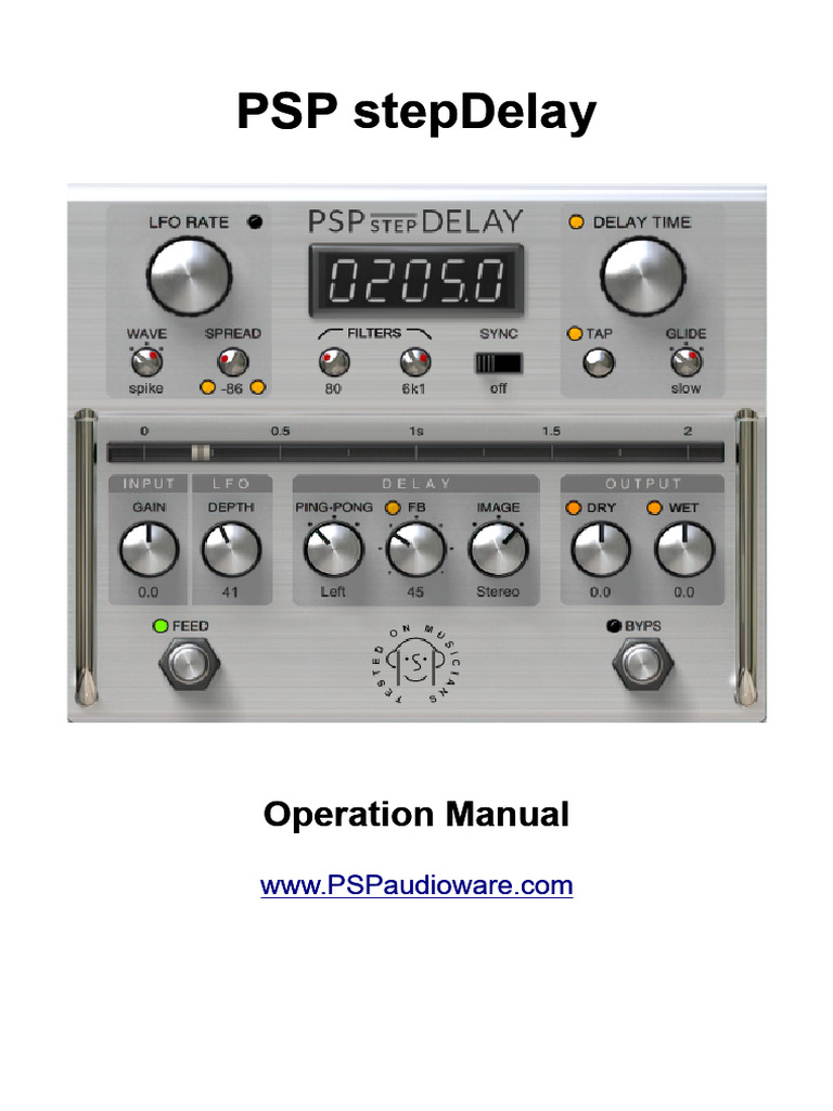PSP Stepdelay Operation Manual | PDF | Window (Computing) | Software