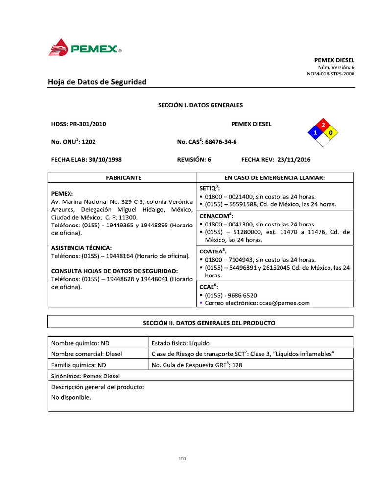 HDS Diesel Pemex | PDF