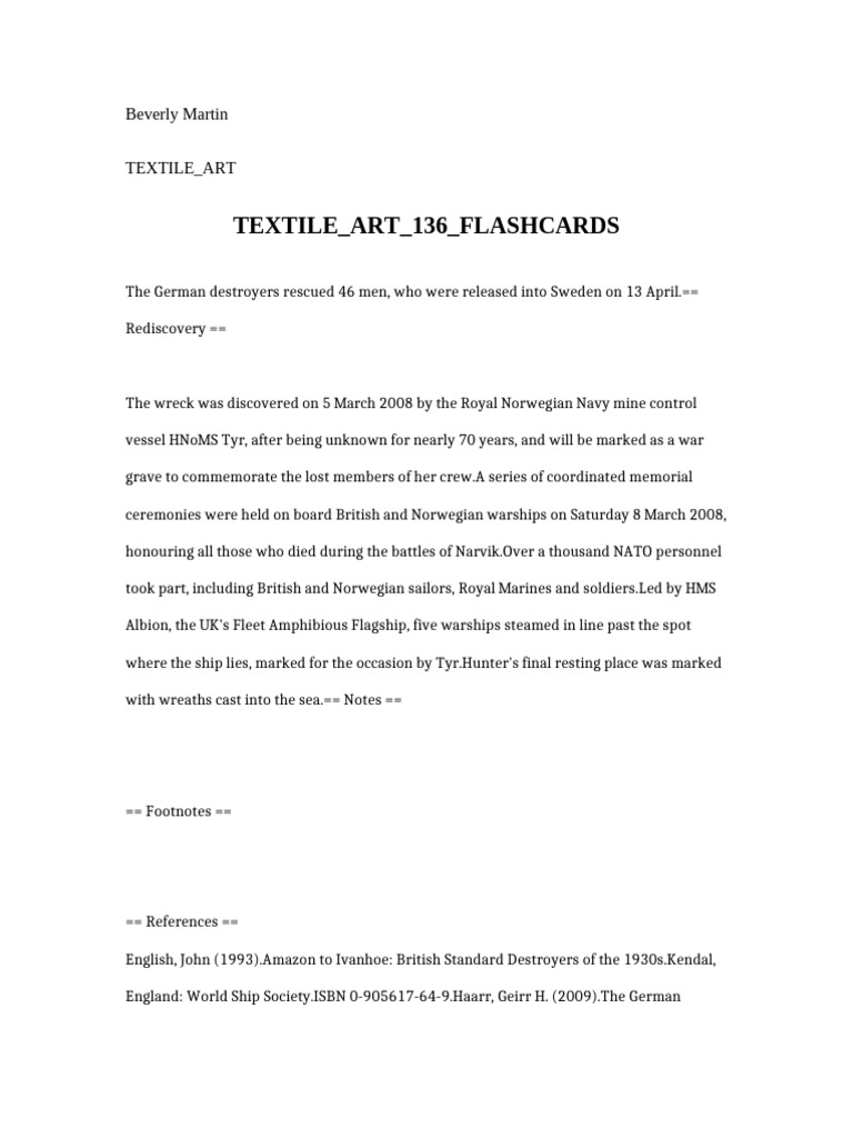 Textile Art 136 Flashcards | PDF