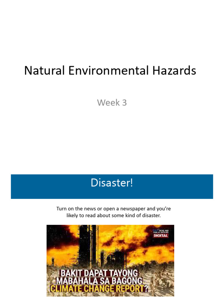 Natural Environmental Hazards-Week3-3 | PDF | Natural Disasters | Volcano