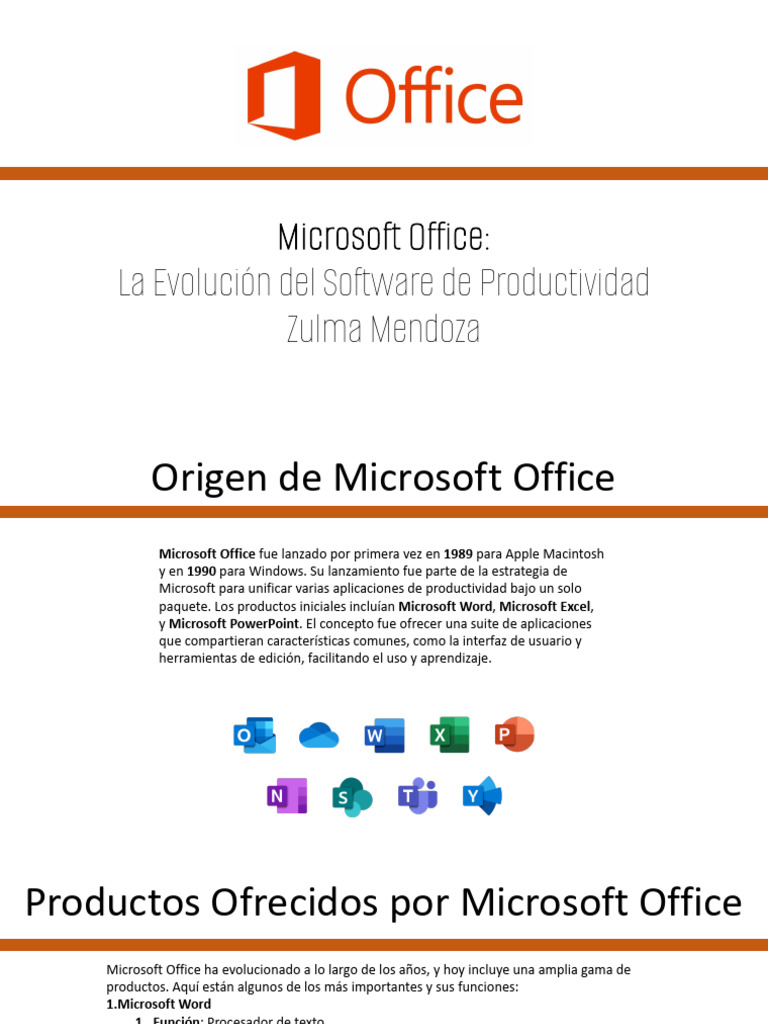 Microsoft Office - La Evolución Del Software de Productividad | PDF ...