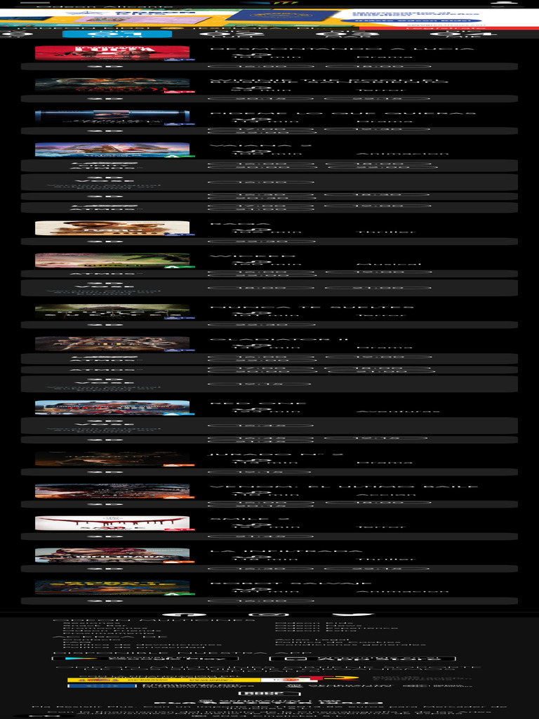 Odeon Multicines - Sesiones | PDF