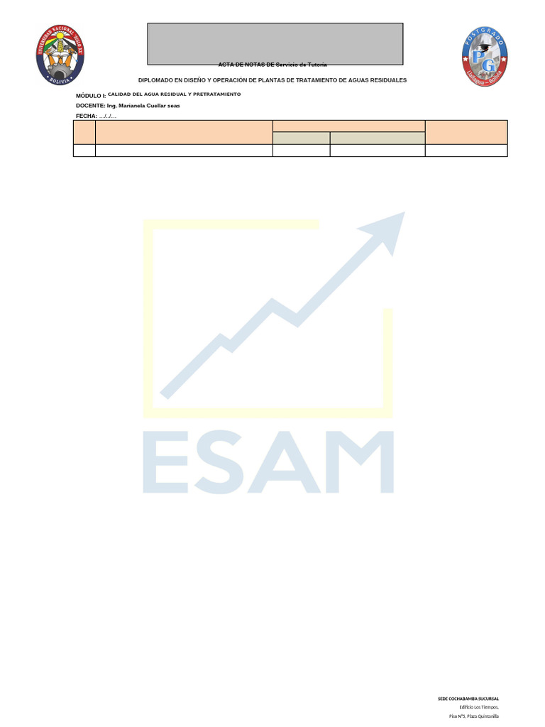 Planilla de Acta de Notas de 2da Instancia | PDF