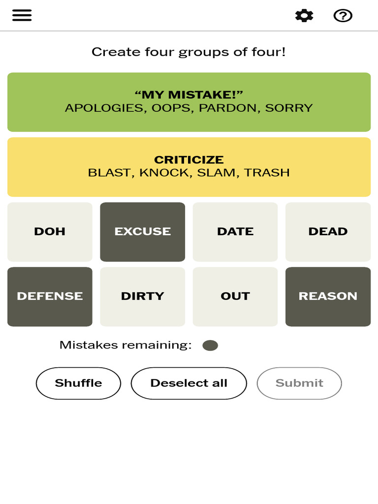 Connections Group Words by Topic. New Puzzles Daily. - The New York ...