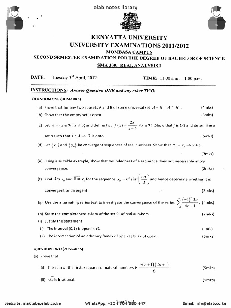 SMA 300 Past Paper | PDF