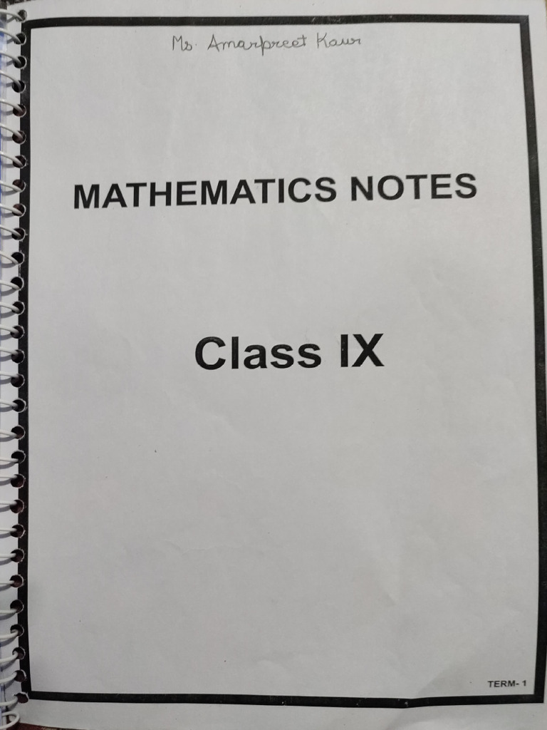 notes term-1 class 9 (2) | PDF