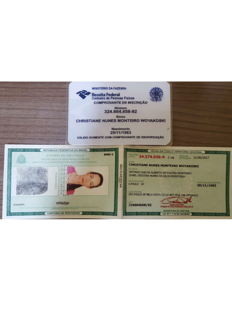 Novo RG e CPF - Chris Casada | PDF