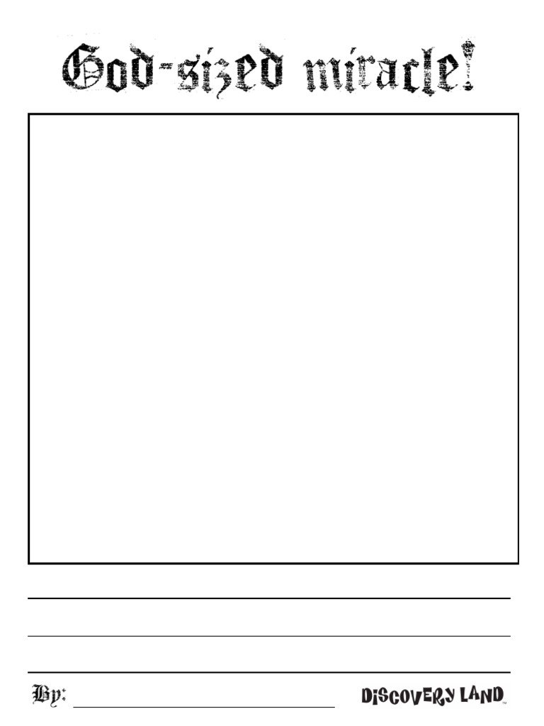 Lesson 5 Art - God-Sized Miracle Newspaper Article | PDF