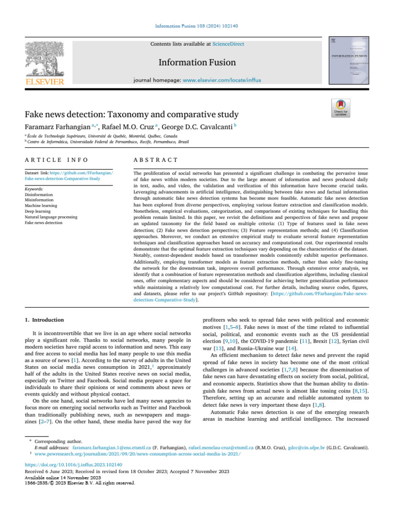 AI-Driven Fake News Detection | PDF | Deep Learning | Machine Learning