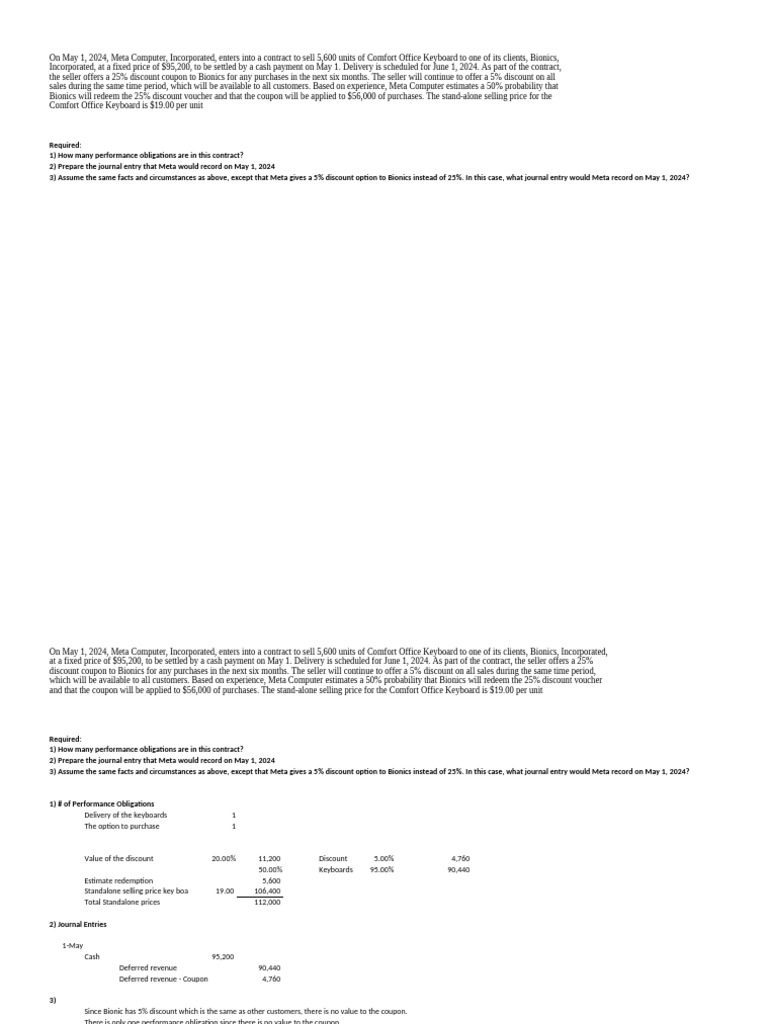 Bundled Services Valuation Solution | PDF | Coupon | Sales