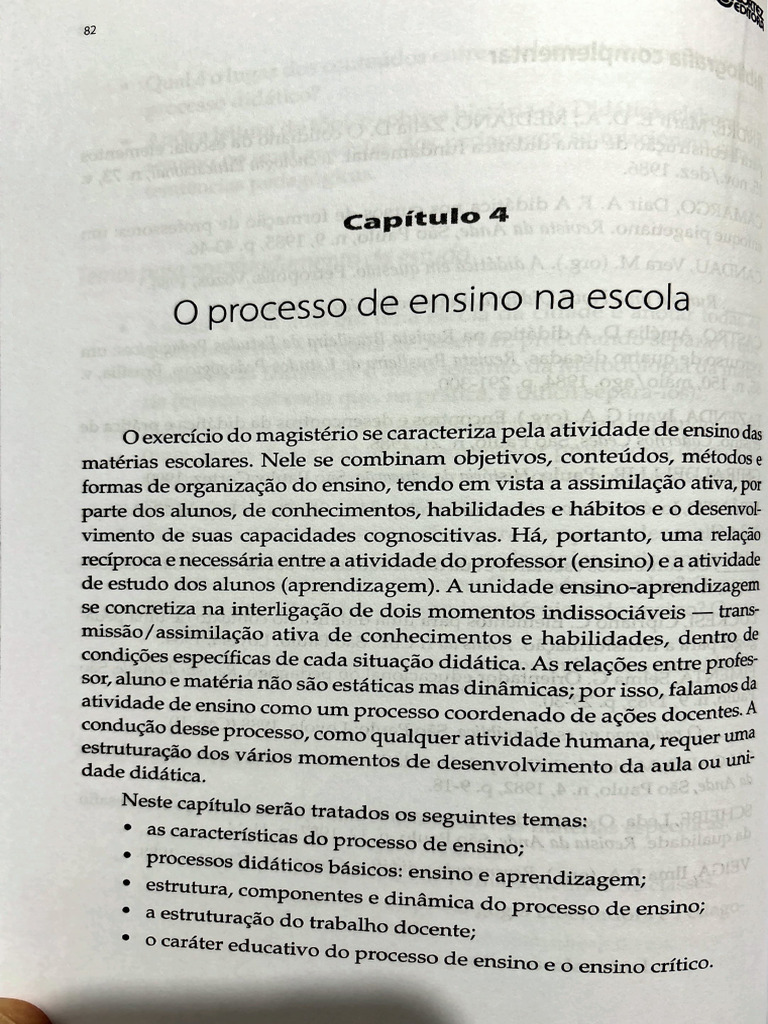 O Processo de Ensino Na Escola | PDF | Aprendizado | Sociologia
