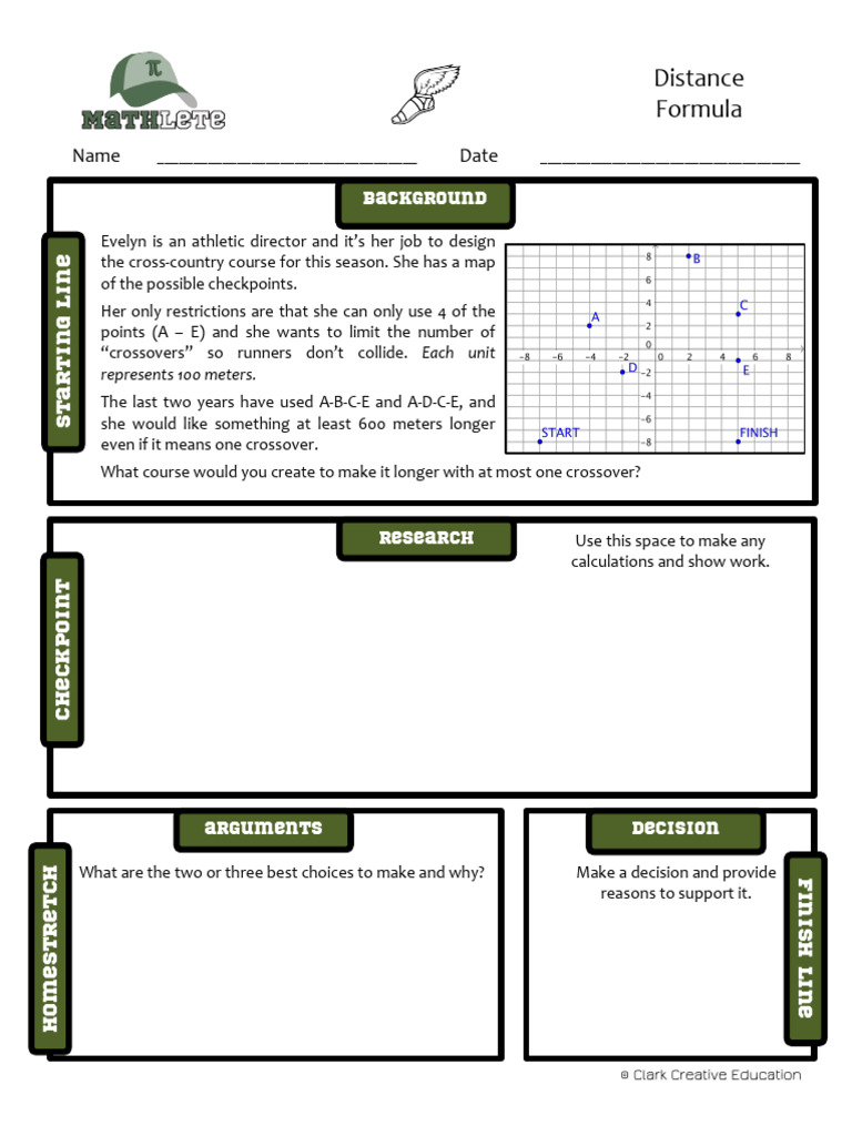Mathlete - Distance Formula - Cross Country - Course Design | PDF