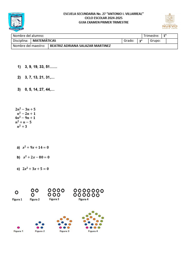 GUIA PRIM TRIM 3 | PDF | Matemáticas