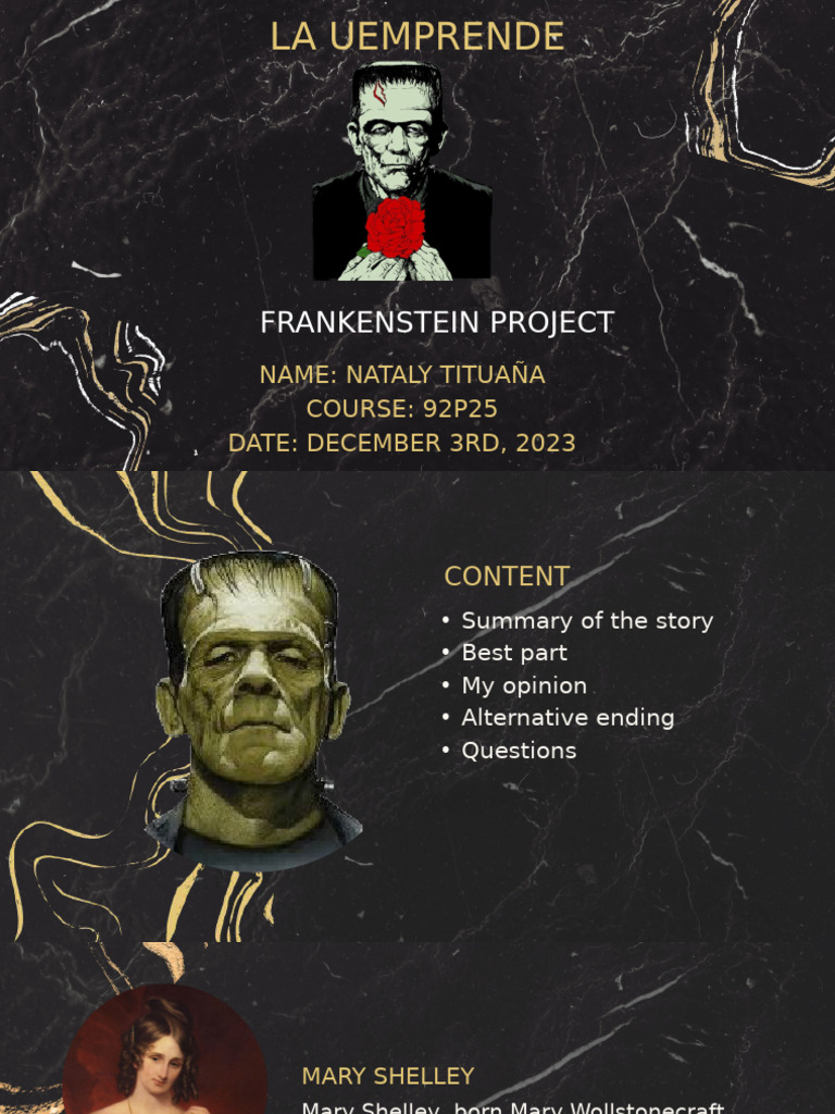FRANKENSTEIN PRESENTATION_NATALY TITUAÑA_92P25 | PDF