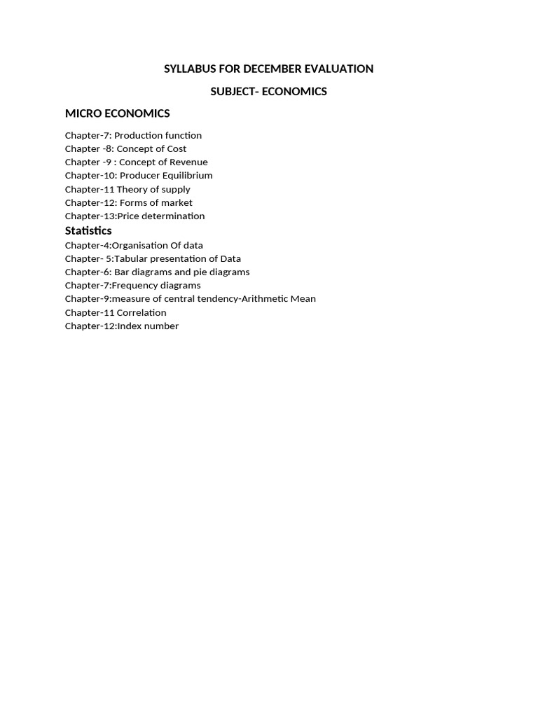 Syllabus for December Evaluation (1) | PDF