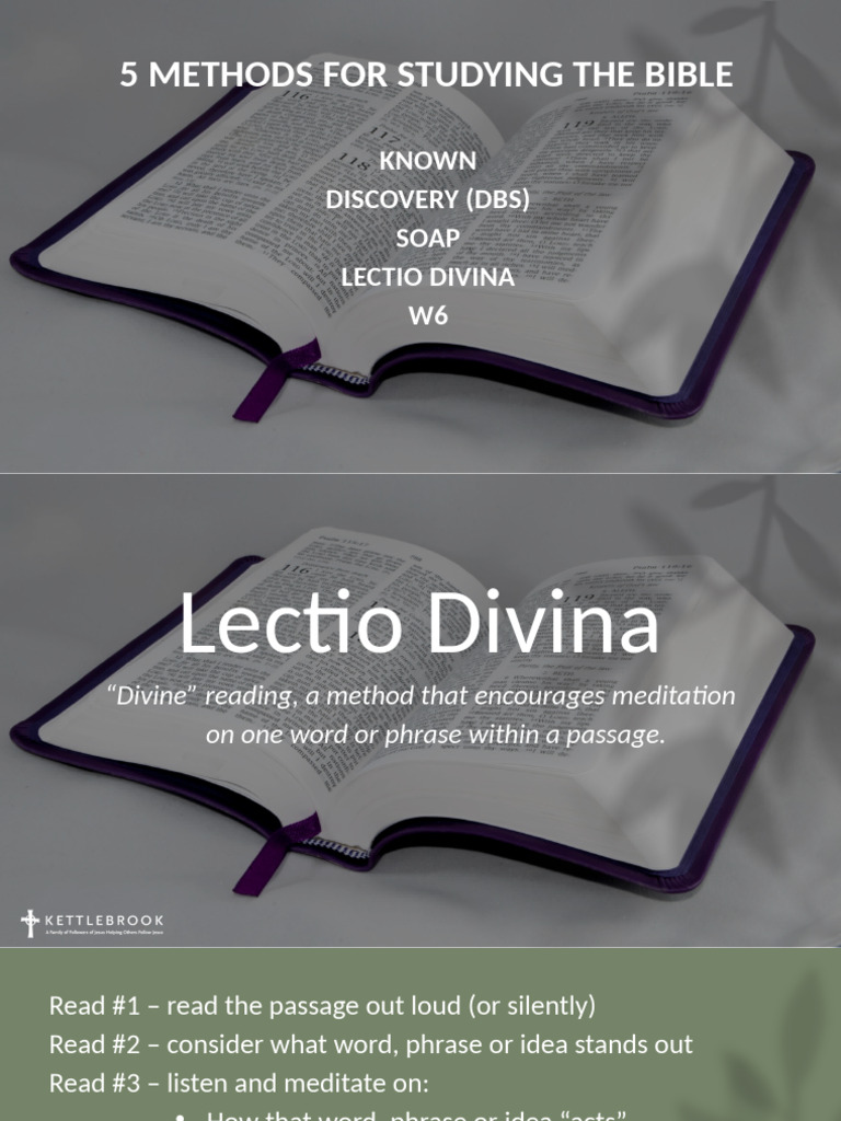 LECTIO DIVINA - Bible Study Method 2 | PDF
