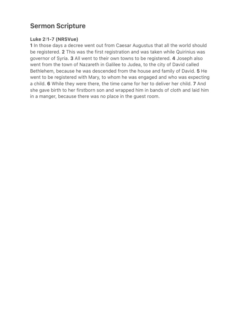 Sermon Scripture 12.1.24 | PDF