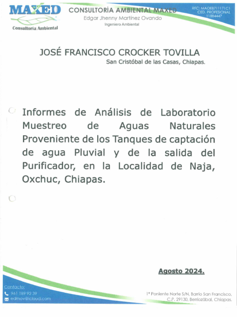 Analisis de Labortorio Naja Oxchuc | PDF