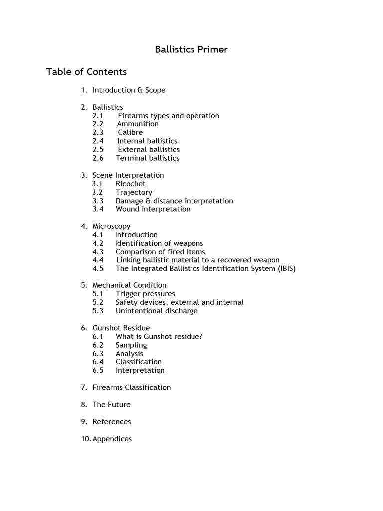 Ballistics Primer (FINAL) - Text Only | PDF | Revolver | Trigger (Firearms)