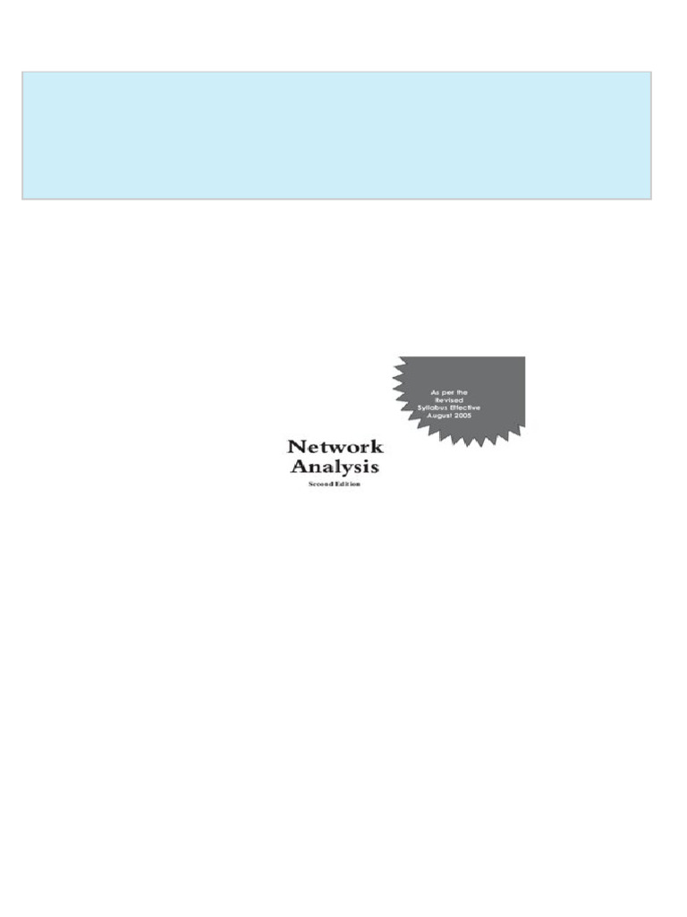 Download Complete Network Analysis 2nd Edition A Sudhakar Pdf For All Chapters Pdf