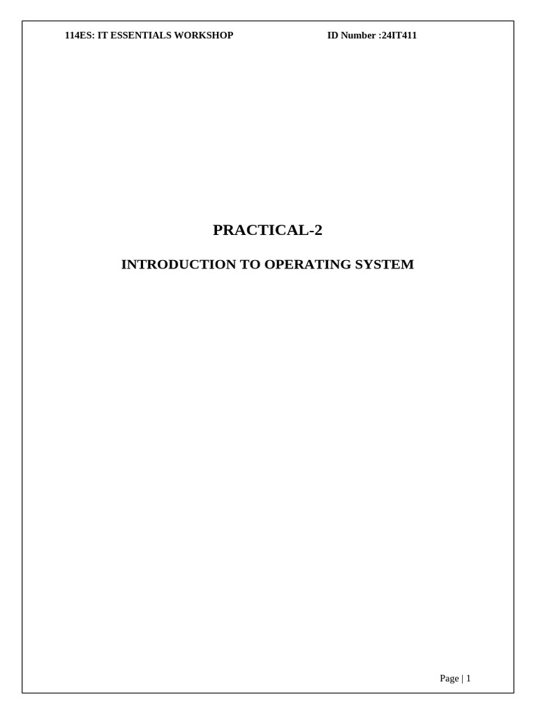 Practical 2 | PDF | Operating System | Computer File