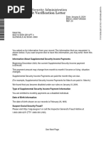 SAMPLE Social Secuirty Award Letter SSA Updated 2025 | PDF