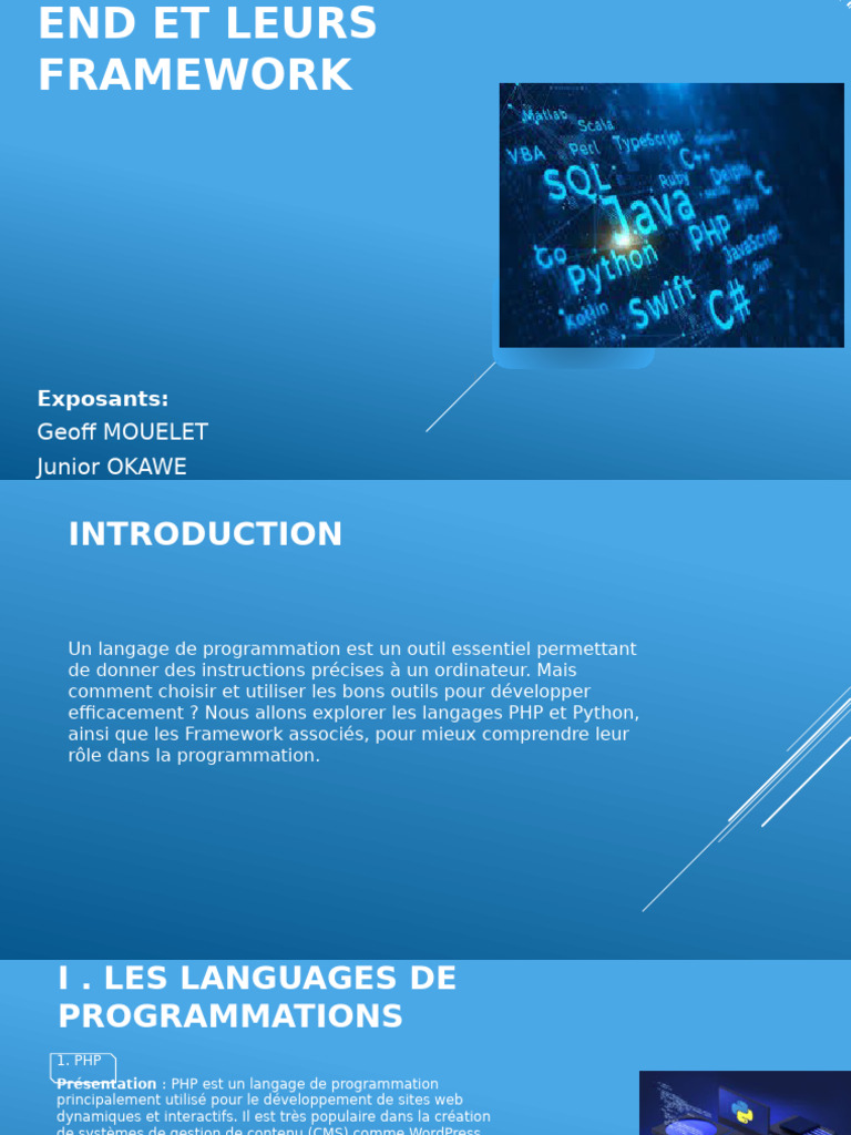 PHP et Python : Langages et Frameworks | PDF | Programmation web | PHP