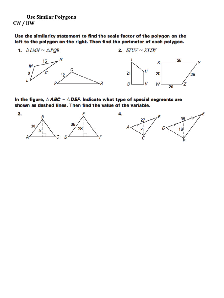 2similar Polygons - Practice B | PDF
