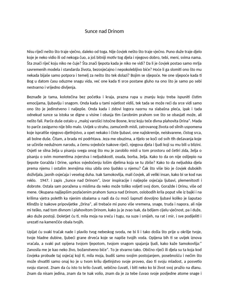 Sunce Nad Drinom | PDF