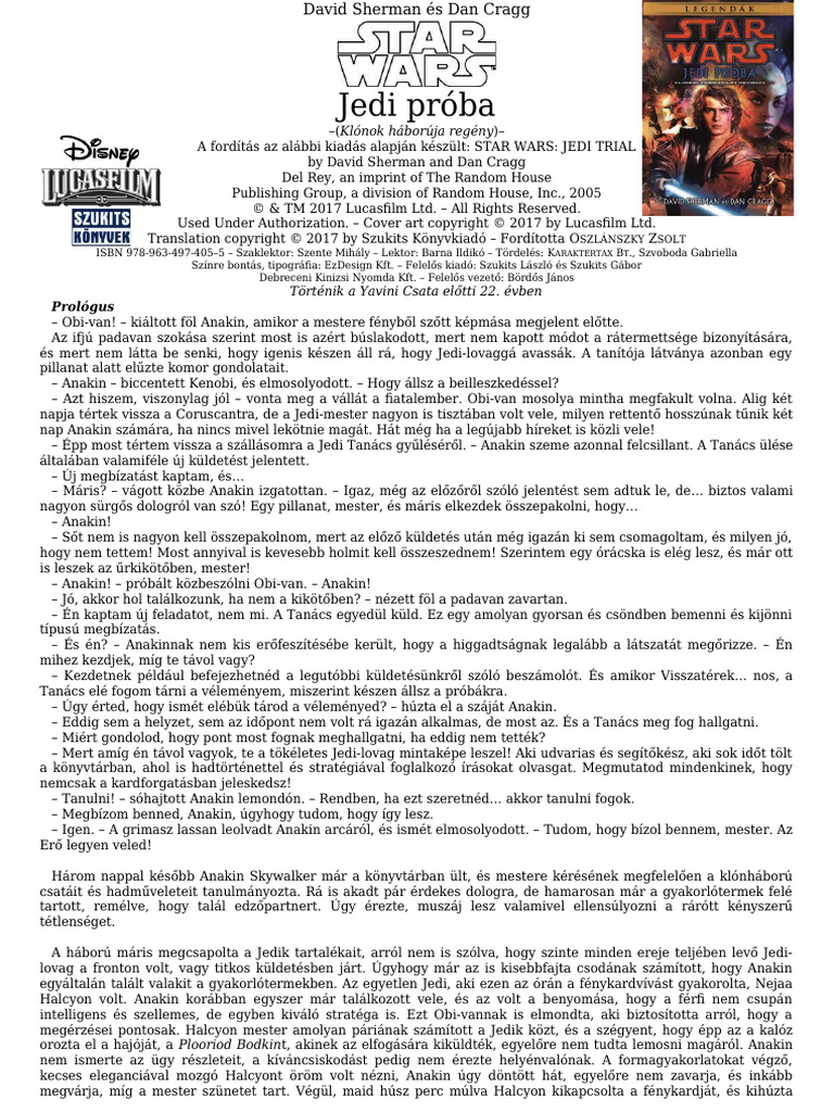 026 - Jedi Próba - David Sherman És Dan Cragg | PDF