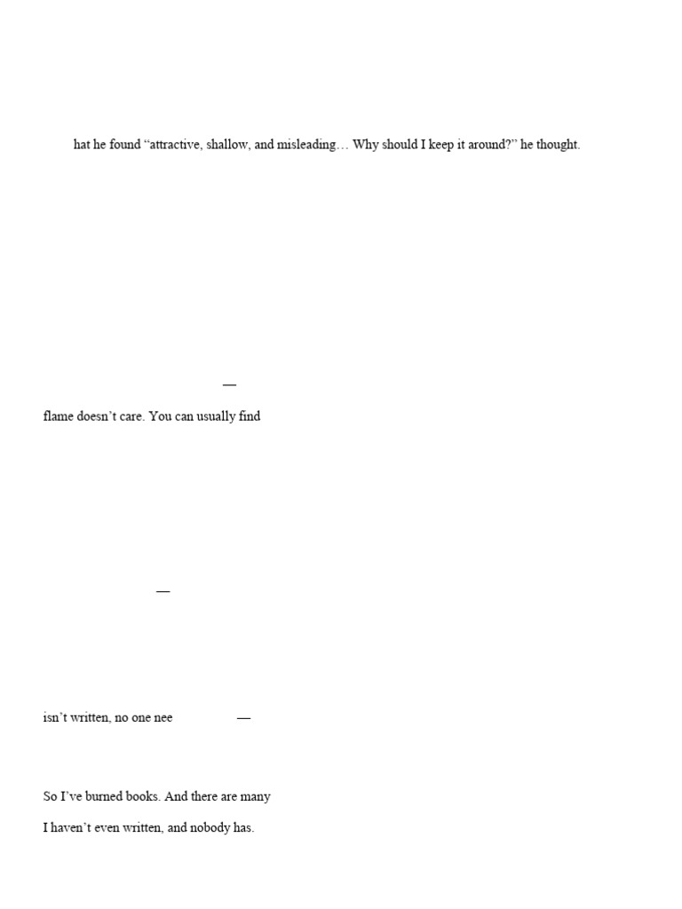 Burning - A - Book - Poem - 2018after 451 | PDF