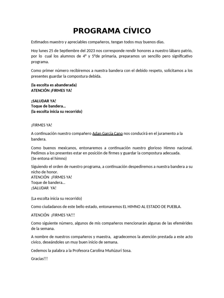 Programa Cívico | PDF