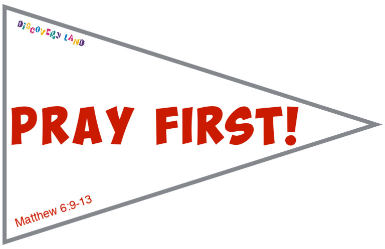 Lesson 10 Art - Pray First 11x17 Flag | PDF