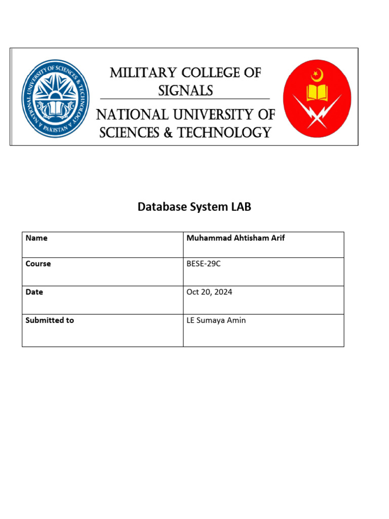 Muhammad Ahtisham Dsa Lab | PDF