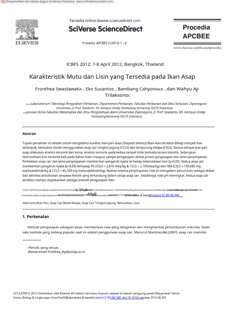 Jurnal Pengasapan Tugas Pak Yudi. Bahasa Indonesia | PDF