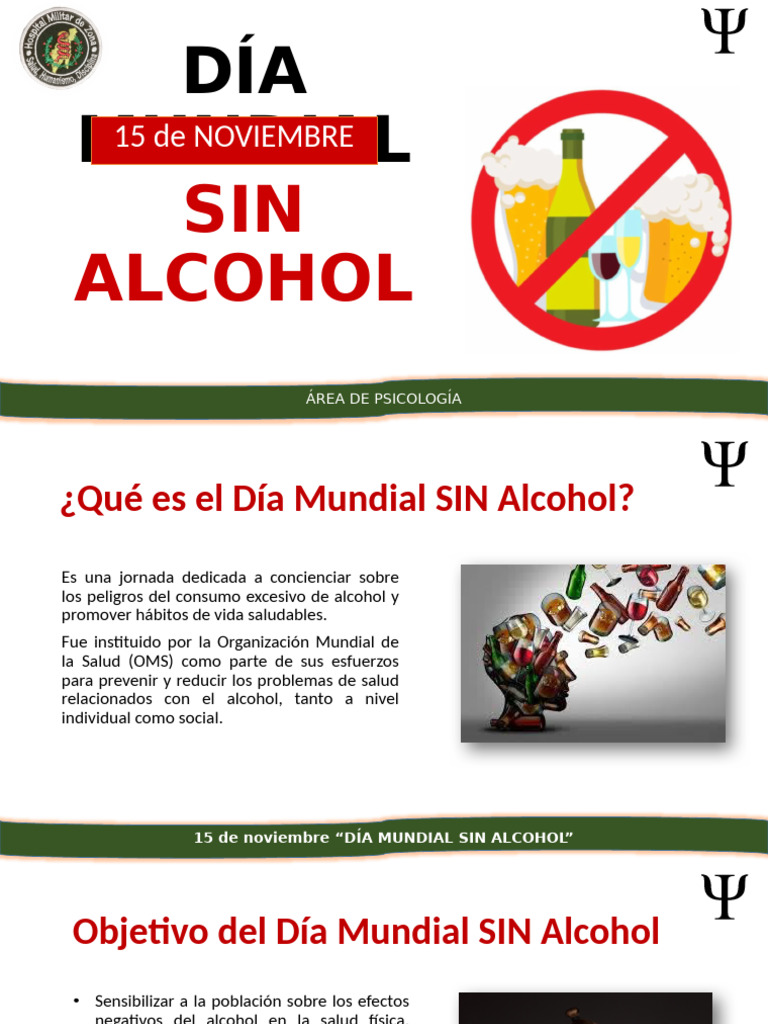 Día Mundial Sin Alcohol | PDF | Alcoholismo | La dependencia de sustancias