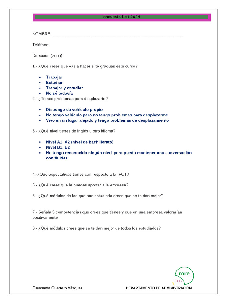 Test FCT 24 | PDF