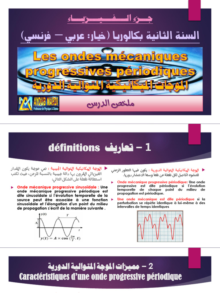 Les ondes mécaniques progressives périodiques - resumé | PDF