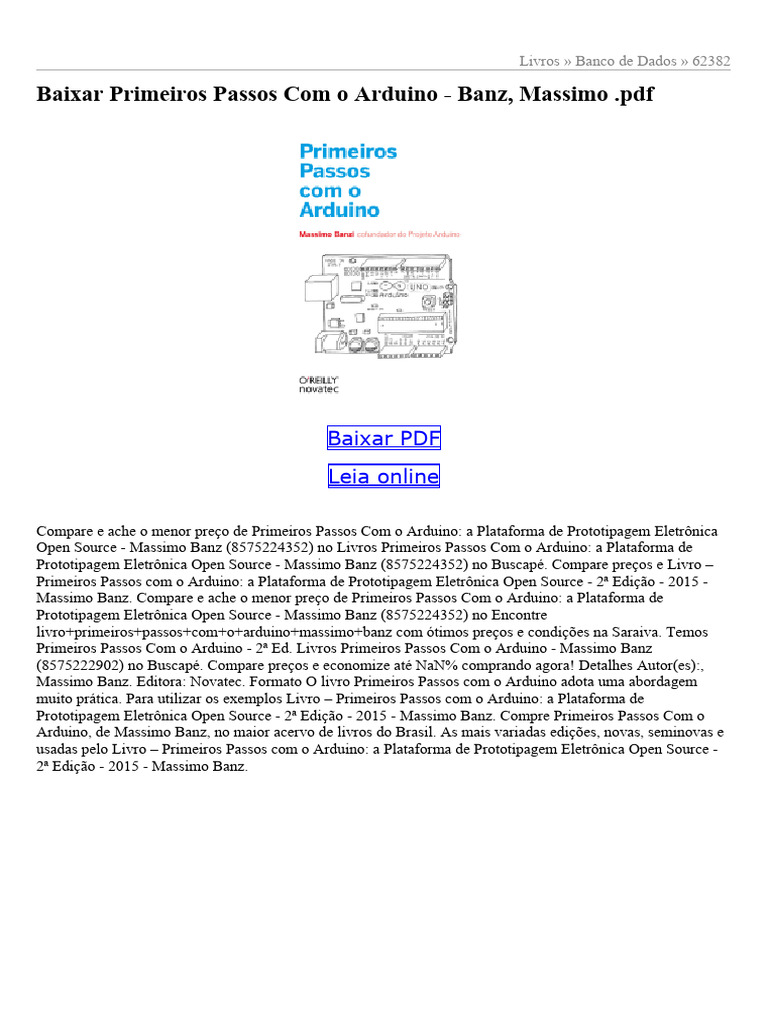 Primeiros Passos Com o Arduino | PDF