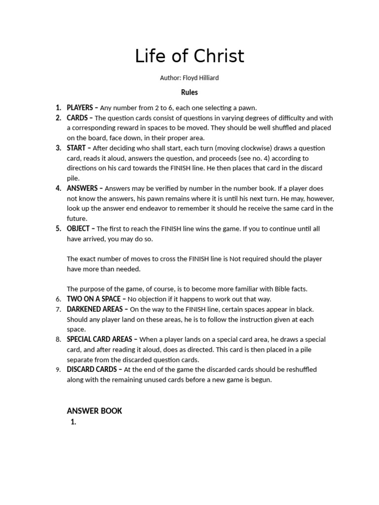 Life of Christ | PDF