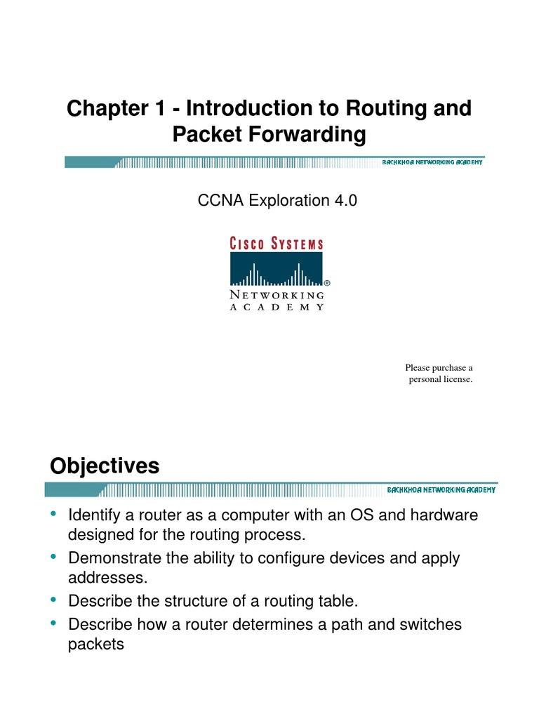 CA - Ex - S2M01 - Introduction To Routing and Packet Forwarding | Download Free PDF | Router ...