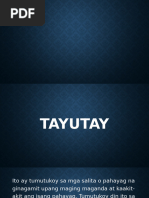 TAYUTAY - Mga Iba't Ibang Uri at Halimbawa | PDF