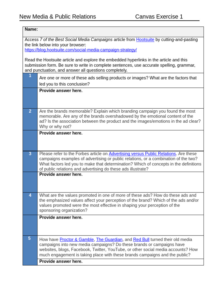 1 Canvas NMPR | PDF | Advertising | New Media