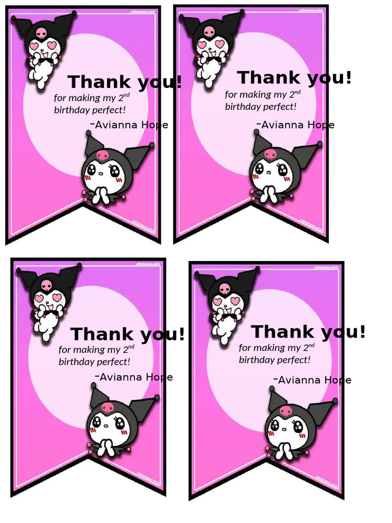 Kuromi Card Souvenir | PDF