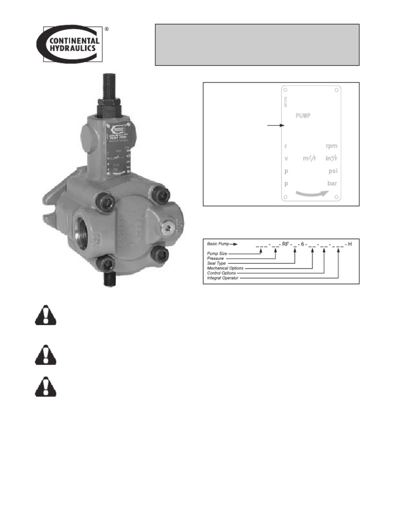 PVR6-Manual | PDF | Pump | Bearing (Mechanical)