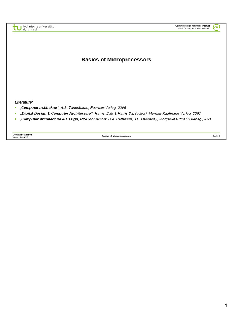 10 - Basics of Microprocessors-20204 | PDF | Central Processing Unit | Pointer (Computer ...