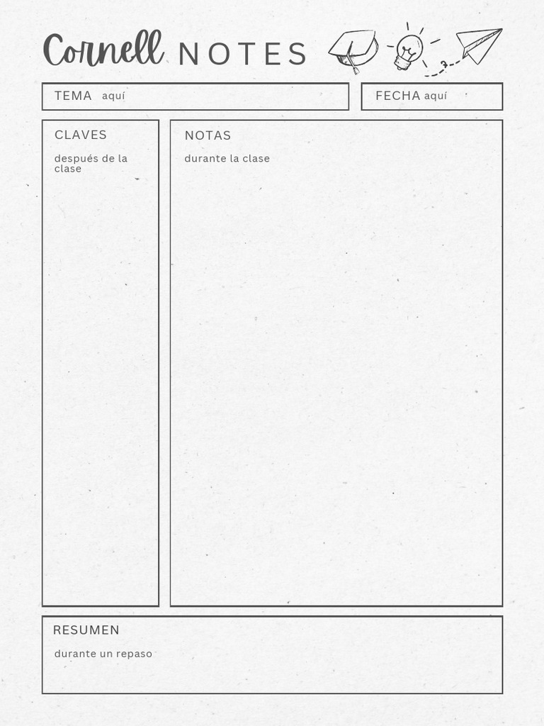 SISTEMA DE NOTAS CORNELLa | PDF
